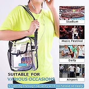 SPODEARS Clear Bag Stadium Approved 12x6x12 Clear Purses for Women Stadium Clear Bags for Concerts, Small Clear Tote Bag Festival Bag