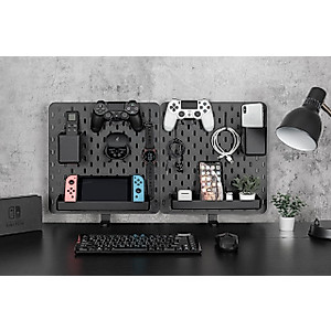 MAX SMART Clamp-on Desk Pegboard, Desk Privacy Panel, Office & Gaming Desk Organizer, Standing Desk Accessory - Efficiently Organize Above or Under Desk Placement