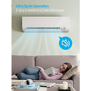 TABU Mini Split System 12000BTU Air Conditioner with Inverter, 115V Energy Saving AC/Heating System, Wall-Mounted Ductless Air Conditioner and Heater with Heat Pump, Remote Control & Installation Kit