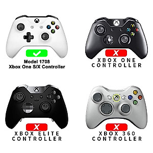 Blue 3D Splashing Faceplate Cover Textured Front Housing Shell Case, Back Cover Bottom Case, Non-Slip Back Panels Right Left Rails Rear Handle Grips Mod Kit Replacement for Xbox One S & X Controller