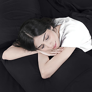 Utopia Bedding Twin Bed Sheets Set - 3 Piece Bedding - Brushed Microfiber - Shrinkage and Fade Resistant - Easy Care (Twin, Black)