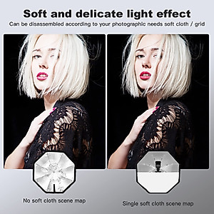 Godox 47.3" / 120cm Octagon Reflective Umbrella Silver with Carrying Bag Portable Octabox for Studio Photography Flash Speed Light