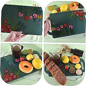 Anneome Food Tray Mold Resin Coasters Silicone Container Food Trays Trinket Container Molds DIY Casting Epoxy Molds Tray Casting Mold Resin Epoxy Mold Silicone Tray Mold Jewelry