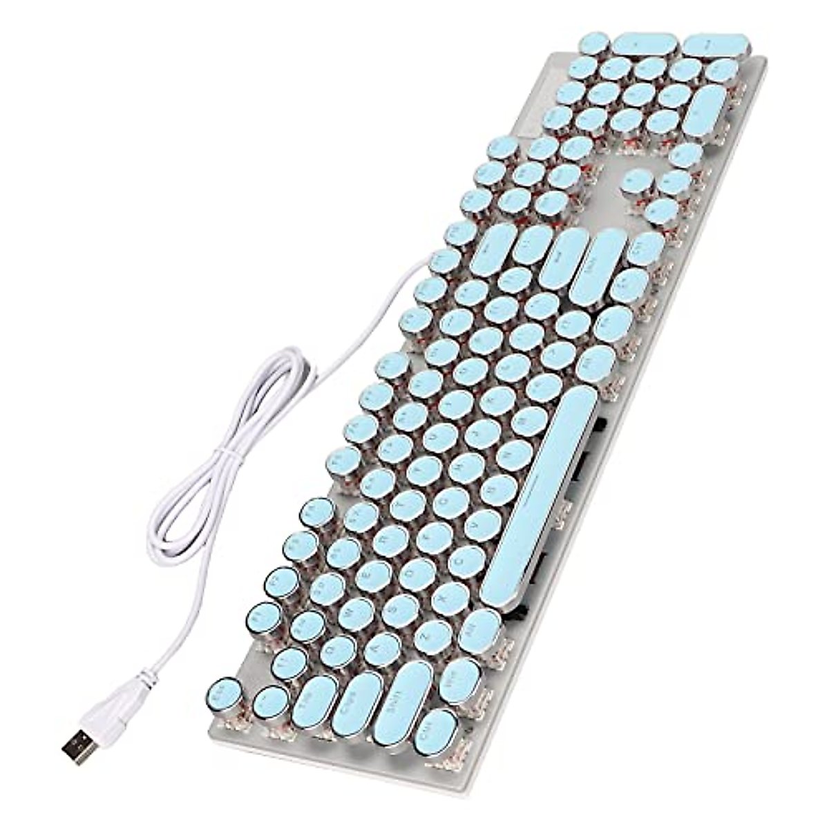 LBEC Mechanical Keyboard, Red Switch Mechanical Gaming Keyboard 104 Keys RGB Backlight for Office (Red Switch)