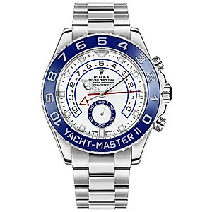 New Rolex Yacht-Master II White Dial Oystersteel Men's Luxury Watch 116680