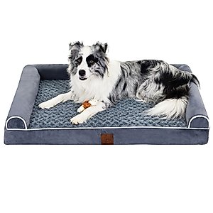 Fafafulai Dog Bed for Large Dogs, Orthopedic Comfortable Dog Sofa Bed Dogs Couch Bed Washable Removable Cover Pet Bed with Waterproof Lining and Nonskid Bottom