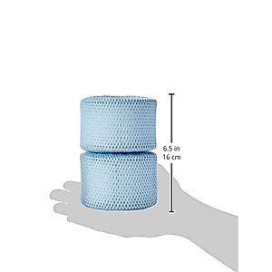 MSPAUK B0303604/B0303499 Latest Filter Cartridges with Protective Nets Mesh Cover 90 Pleats Strainer Twin Pack Pool Bubble Spa Accessories-Suitable for All Mspa Hot Tubs, White