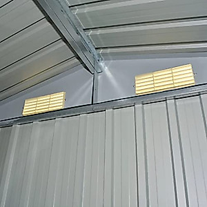 vidaXL Garden Storage Shed Metal 80.3"x52"x73.2" Garage Tool Storage House