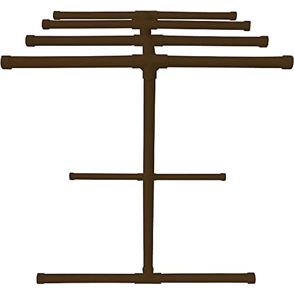 Poolside Storage Organizer for Drying Wet Towels, Floats, Noodles, Paddles, 37.5" W x 37.5" L x 41" H, (Brown)