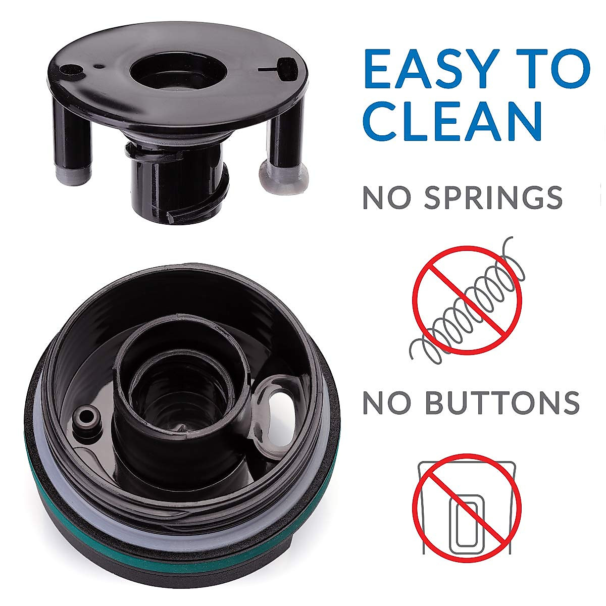 Cupture TWIST-TOP Vacuum-Insulated Stainless Steel Travel Mug, 16 oz, Winter White