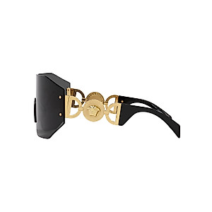 Versace Unisex Sunglasses Dark Grey Frame, Dark Grey Lenses, 0MM