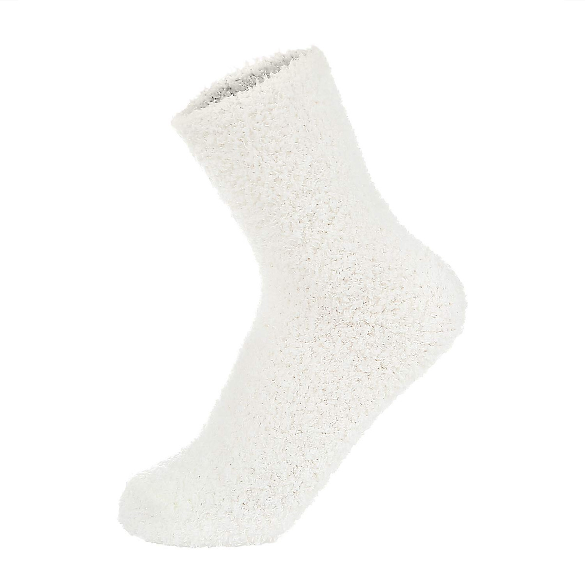 Zando Womens Winter Warm Fuzzy Fluffy Socks Casual Super Soft Crew Sock Microfiber Thick Home Sock Cozy Plush Slipper Sock 5 Pairs Vintage Solid One Size