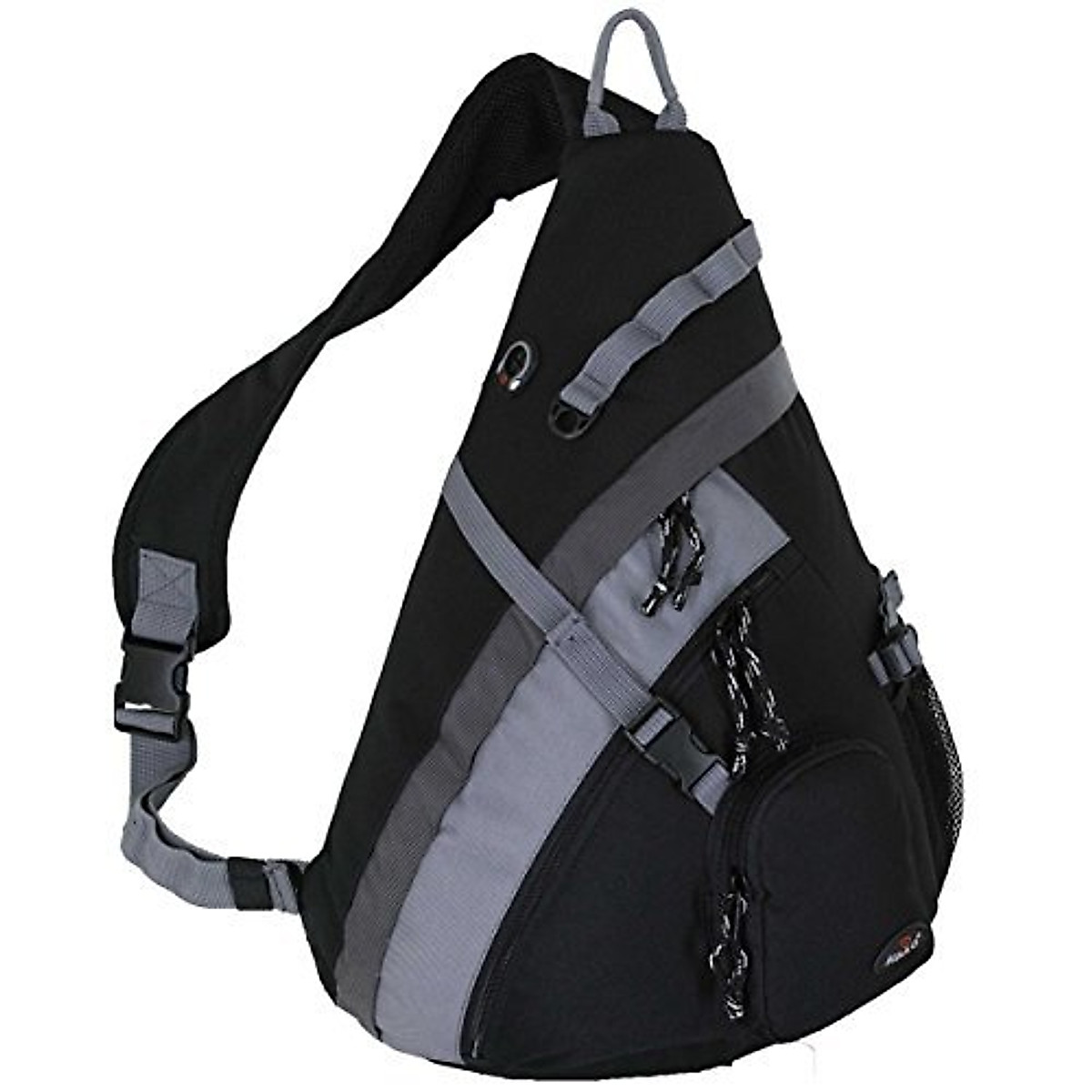 HBAG 20" Crossbody Sling Backpack Single Strap School Travel Sports Shoulder Bag, Black
