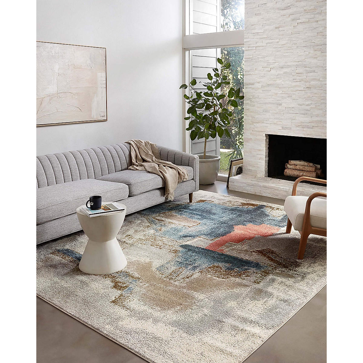 Loloi II Spirit Stone/Multi 6'-7" x 9'-3" Area Rug