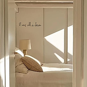 HIMIFOLO Metal Words Wall Decor Quote Sign Bedroom Wall Decor Above Bed Art Sculpture for Home Living Room Hotel Apartment Wall Decoration(It was All A Dream)