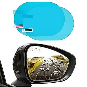2PCS Car Rearview Mirror Film, Waterproof Rainproof Transparent Protective Sticker, HD Protective, Universal Car Windows, Rearview Mirrors, Trucks, SUVs, Safe Driving Sticker