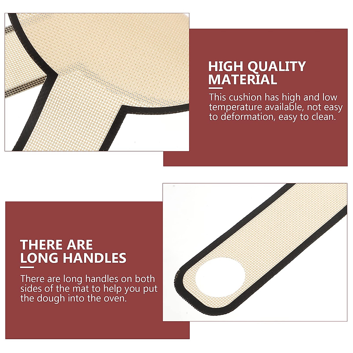 Bread Basics Silicone Baking Mat Long Handles Silicone Pastry Mat For Dutch Oven Bread Baking Dough Pastry