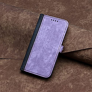 WATSKY for Oppo A57/REALME V23/A77 5G/A57E 4G/A57S 4G/A77 4G/1+Nord N20 SE 4G Contrast Flip Phone Case Purple