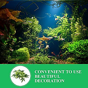 balacoo Aquarium Reptile Plants Artificial Plastic Leaves Hanging Silk Terrarium Plant with Suction Cups,Simulation Landscape Decorations for Bearded Dragons,Lizards,Geckos,Snake