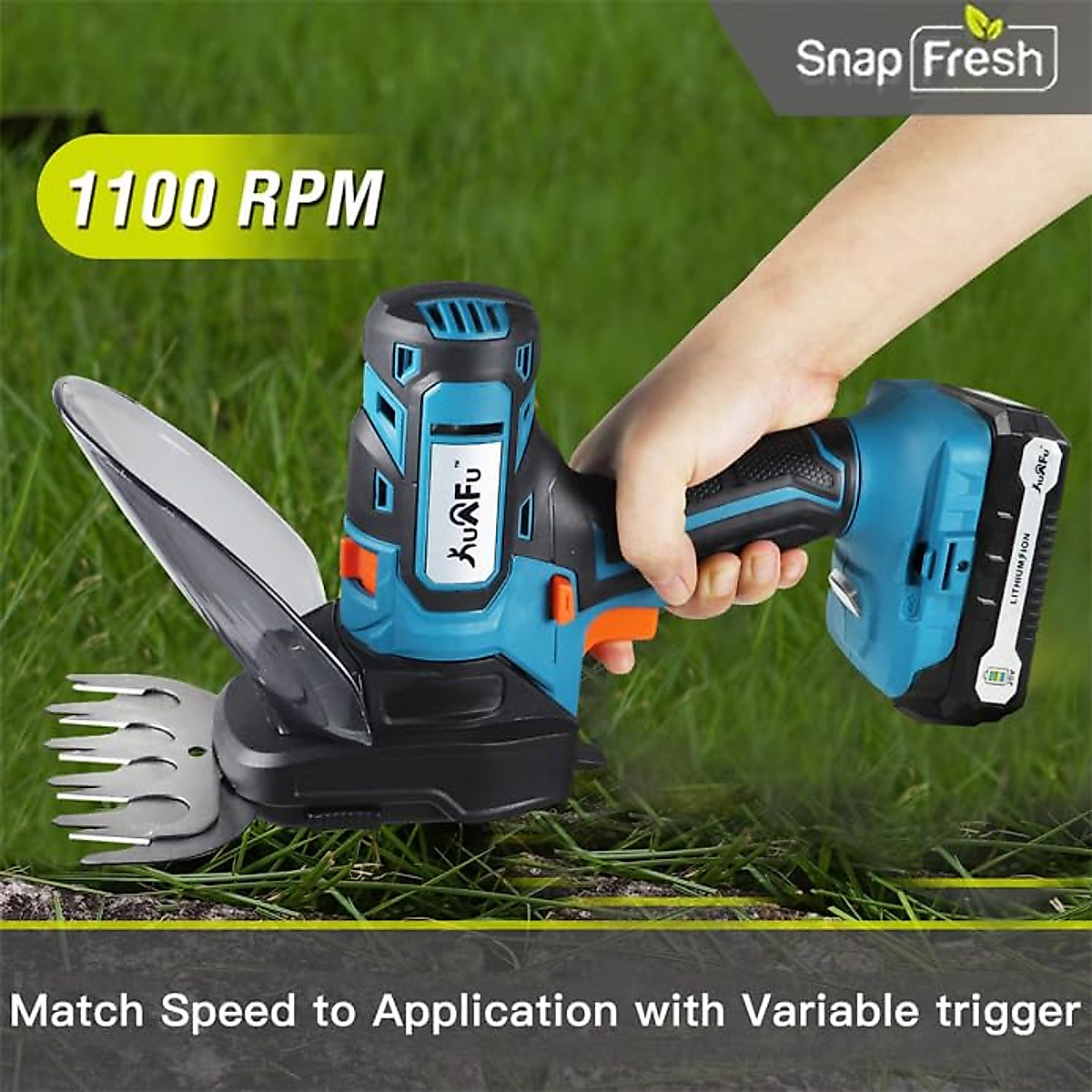 KuAFu 20V Power Tool Combo Kit-Cordless Power Hedge Trimmer and Chain Saw with Security Lock for Wood Cutting Tree Trimming,2.0AH Battery and Charger