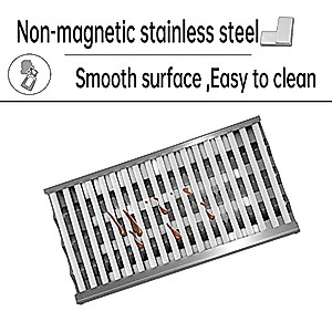 Kalomo Stainless Steel Grill Heat Plates Shield Burner Cover Tent Flame Tamer, 18 5/8" Ceramic Rod Complete DCS Radiant Tray BBQ Gas Grill Replacement Parts Repair Kit for DCS 27DSBQR 36EBQAR 48DBQR