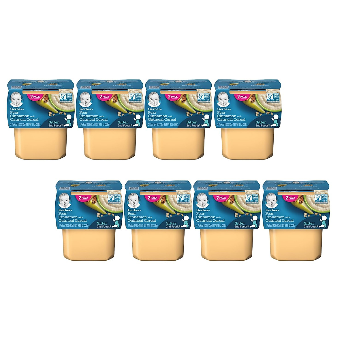 Gerber Baby Food, 2nd Foods, Pear Cinnamon with Cereal 8 Ounce (Pack of 8)
