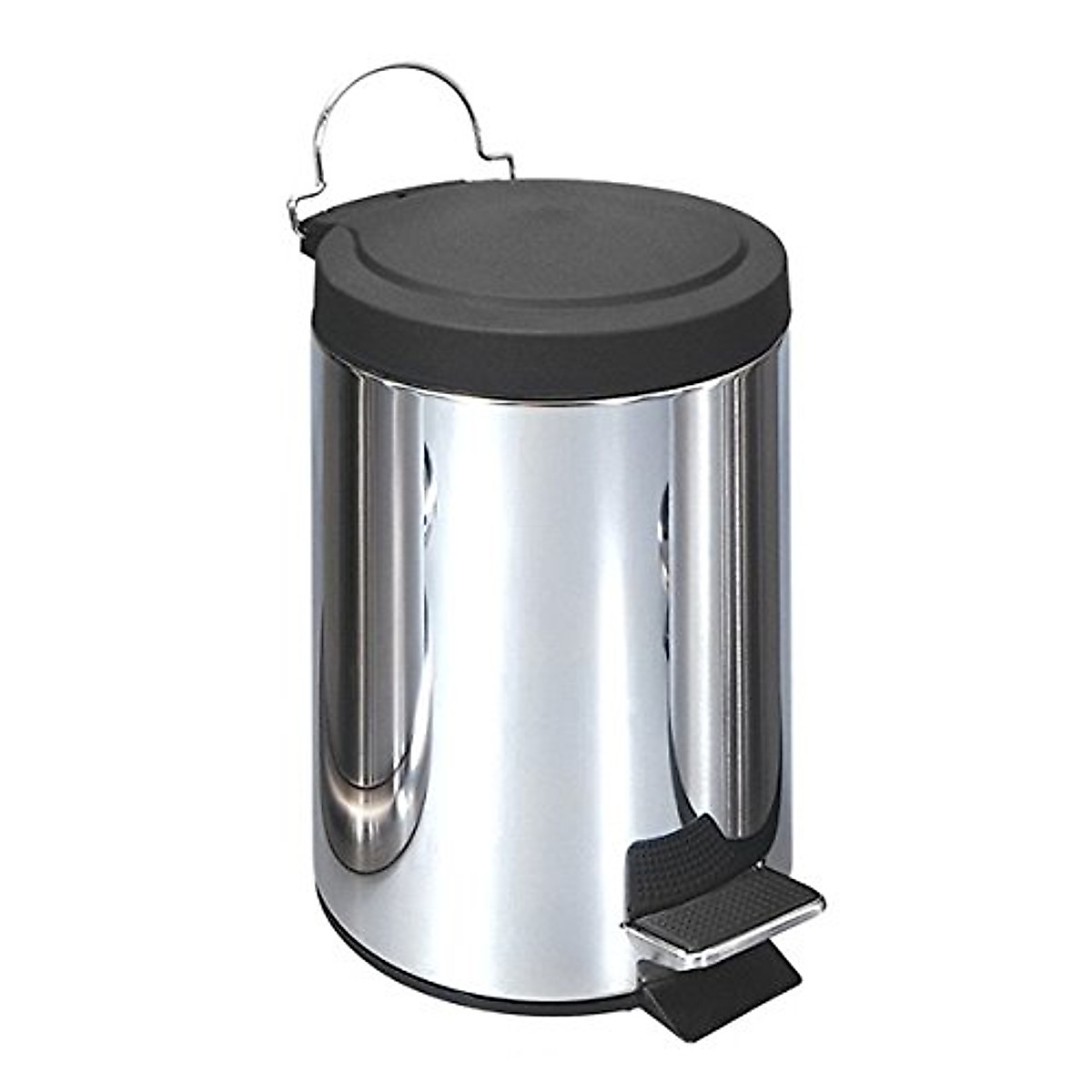 Creative Home 30 Liter Stainless Steel Step On Can with PP Lid - Round Top