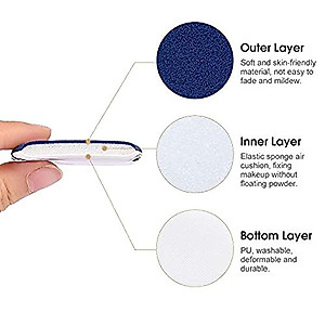 10/20 pack Ultra-Soft Makeup Foundation Sponge Air Cushion Powder Puff for Applying BB Cream, Liquid Cream, Shading Loose Powder (10pack blue)
