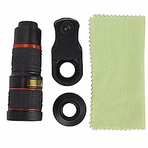 Cell Phone Camera Lens, 20X Long Focus Zoom Telephoto Lens with Phone Holder, Telephoto Lens for Phones Tablets Default