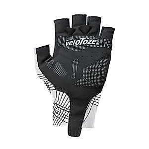 veloToze Aero Cycling Gloves Gel Padded Palm for Comfort - Aero Fabric Reduces Drag - Gloves for Men and Women’s Bike Racing (White, Large)