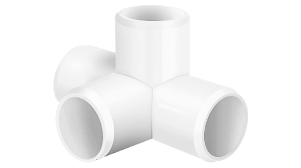 12 Pack 4-Way 1/2 Inch PVC Corner Cross Elbows for Greenhouses & More