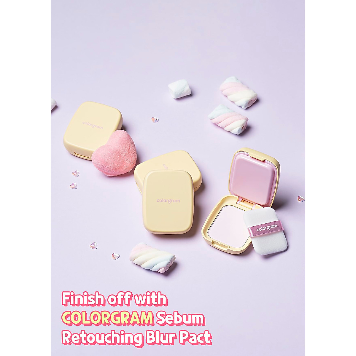 Colorgram Sebum Retouching Blur Pact | Poreless-Looking Pressed Setting Face Powder for Normal to Oily Skin, Provides Weightless, Matte Finish with Soft Focus Effect