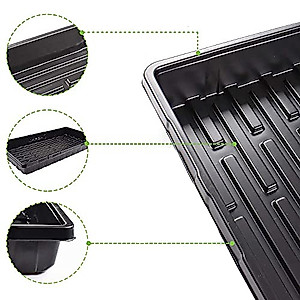 Cezoyx 10 Pack Plant Growing Trays with No Drain Holes, 15 x 11 x 2.5 Inch Garden Seed Starter Trays Hydroponics Growing Trays Nursery Tray for Seedlings, Indoor Gardening, Growing Microgreens