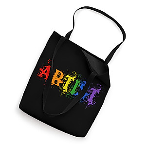 Artist Paint Splatter Rainbow, Art Painter, Gay Pride Colors Tote Bag