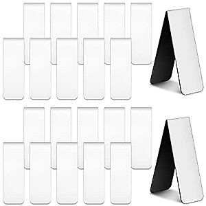 30 Pieces Magnetic Bookmark Book Marker Clip Sublimation Bookmarks Sublimation Magnetic Bookmarks Page Markers for Students Teachers Classroom Home Office Reading Supplies