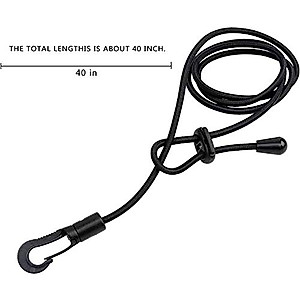 MOOCY Kayak Paddle Leash Safety Rod Adjustable Canoe Paddle Fishing Rod with Snap Hook for Kayaking Securing Canoe SUP Board Rowing Surfing Cycling Survival Paracord Bungee Cord Safety Lanyard
