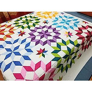 LENAILIN 50PCS 8" x 8" 10 Solid Colors Quilting Fabric 100% Cotton Bundle Squares for Quilting Sewing Precut Squares Sewing Quilting Patchwork Scraps for DIY Crafting