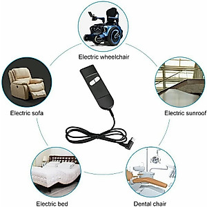 GOTOTOP Remote Hand Controller Replacement 2 Button 5 Pin Lift Chair Remote Hand Power Recliner Parts for Okin Limoss Lazboy Pride Catnapper