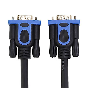 VGA Cable, VGA to VGA HD15 Monitor Cable SVGA M/M HD Cable Gold Plated Connectors Support 1080P Full HD for PC, HD TV, Projector, etc 6 Feet