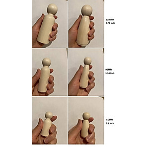 Ellipticus Valley Giant 4-1116 Wood peg Doll, 6 peg People Family, Perfect Size for Artist, Kids, Students Crafting, Gift