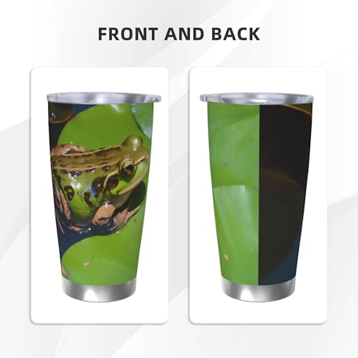 jshmgchw 3d Peace Tree Frog 20oz Tumbler, Car Cup With Lid And Straw, Spill-Proof, Stainless Steel Double Wall Vacuum Insulated Reusable Coffee Travel Mug, For Cold Drinks, Hot Beverage