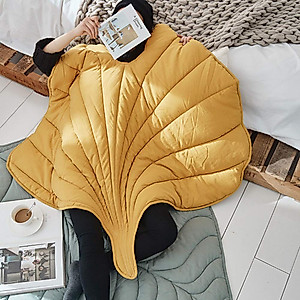 VARIPOWDER Baby Play Mat,45.3x50inch Cotton Crawling Cushion, Kids Room Rug Floor Gym,Soft Washable Non-Slip Room Decor Floor Rug, Activity Floor Carpet,Photo Studio Prop(Yellow)