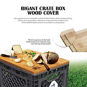 BIGANT Wooden Cutting Board – Heavy Duty Butcher Block for Chopping Meat, Cheese, and Vegetables. Perfect for Kitchen or Travel Use (11.5 x 15.5)
