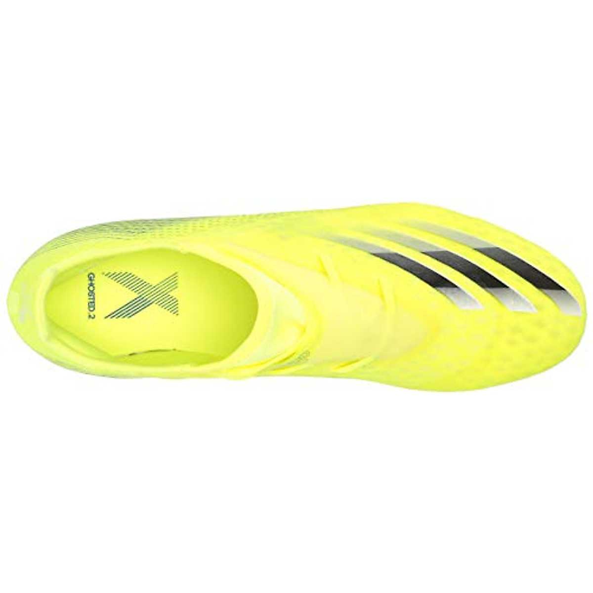 adidas Men's X GHOSTED.2 Soccer Shoe, Solar Yellow/White/Team Royal Blue, 11.5