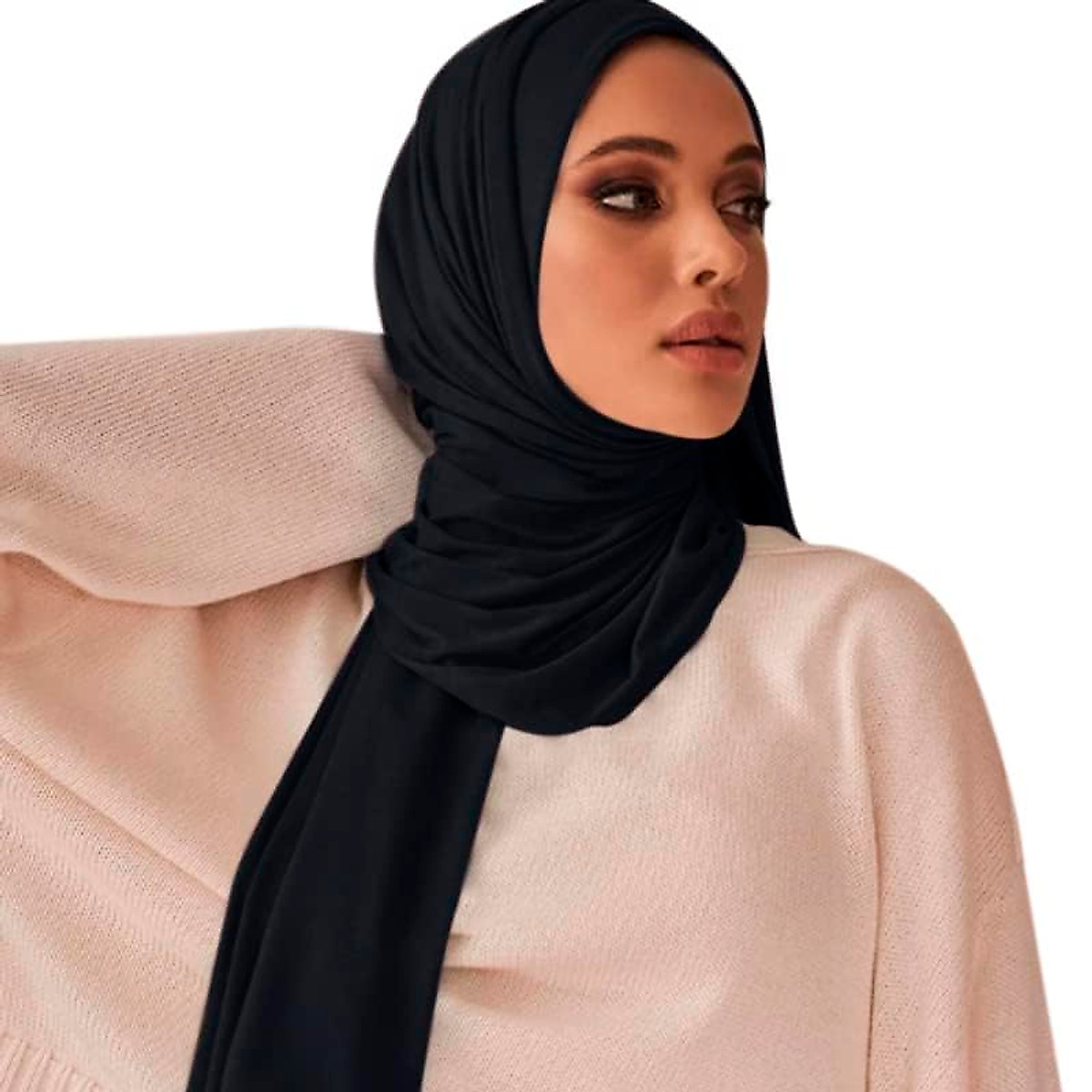 ANKOMINA Women Soft Cotton Muslim Jersey Hijab Head Wrap Scarves Fashion Long Scarf Shawls