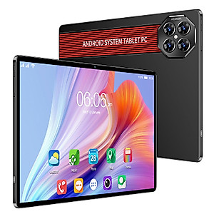 kcavykas Upgarde 2+32g 10.1-Inch Android 12 Tablet Pc HD Ultra-Thin Screen Bluetooth WiFi 2.4g&5g Tablet Computer Support 256g Memory Card Dual Sim HD Voice,8000mah Battery (Black)