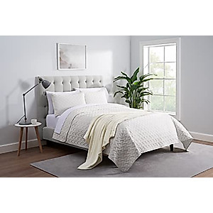 SERTA Cozy Plush Thick Fuzzy Super Soft Lightweight Throw Blanket for Bed, Couch, or Travel, Twin (60 in x 80 in), Off White