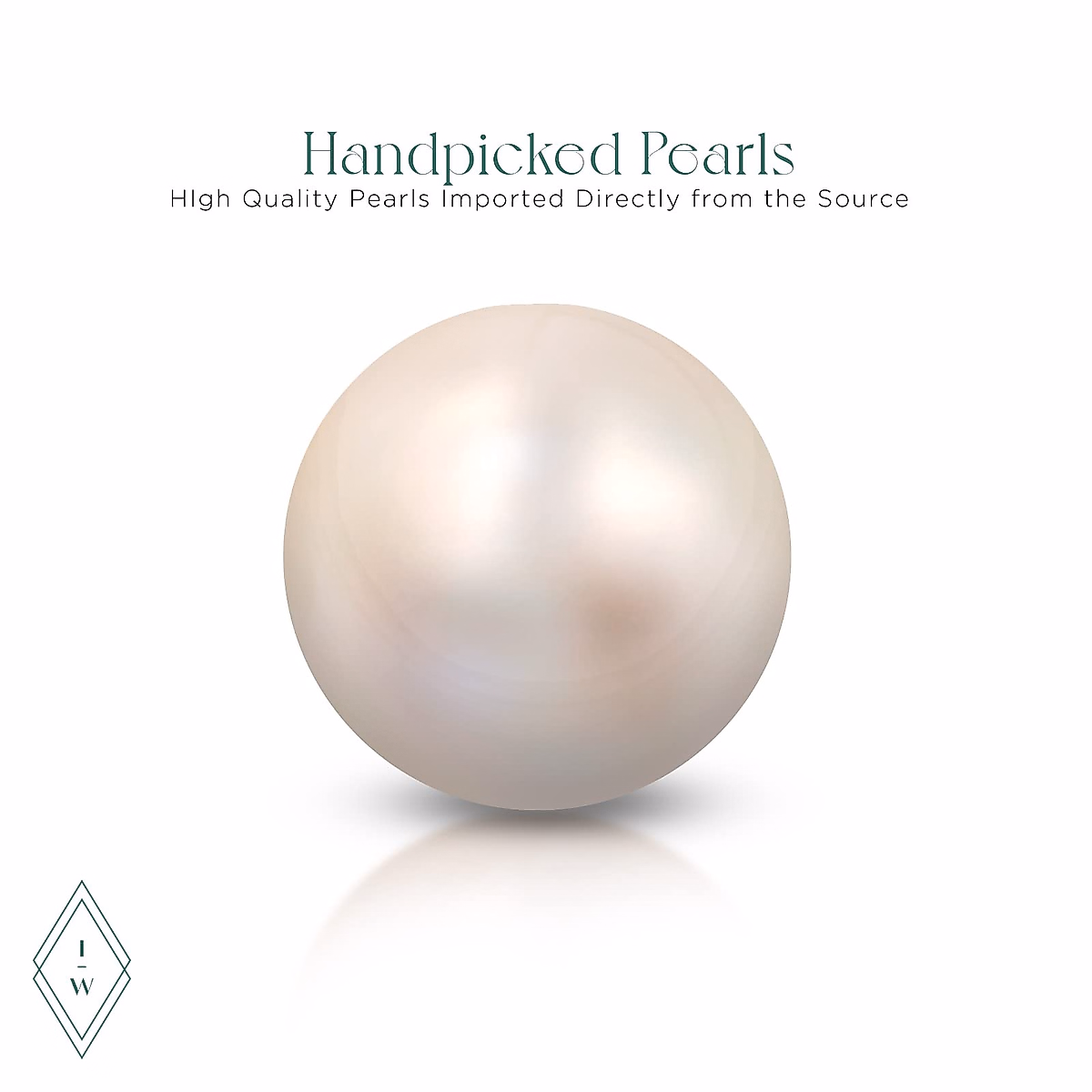 ISAAC WESTMAN Nickel Free Sterling Silver White Freshwater Cultured Pearl Stud Earrings, Hypoallergenic Earrings with Genuine Cultured Pearls, Flat Back Button Pearl Earrings (6 mm)