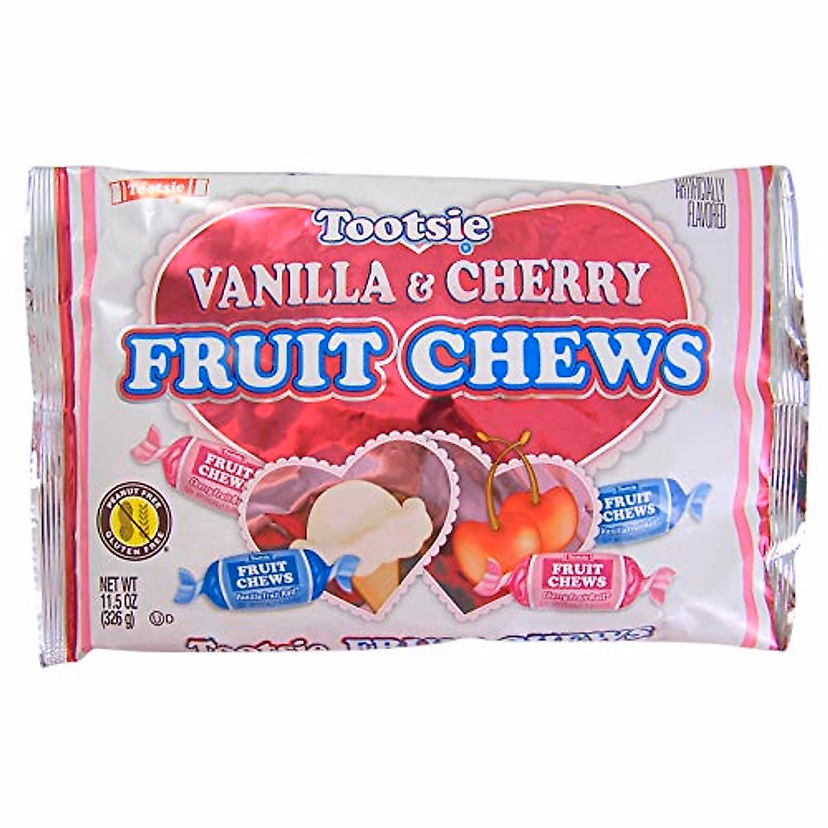Valentine's Day Vanilla and Cherry Tootsie Roll Fruit Chews, 11.5 Oz