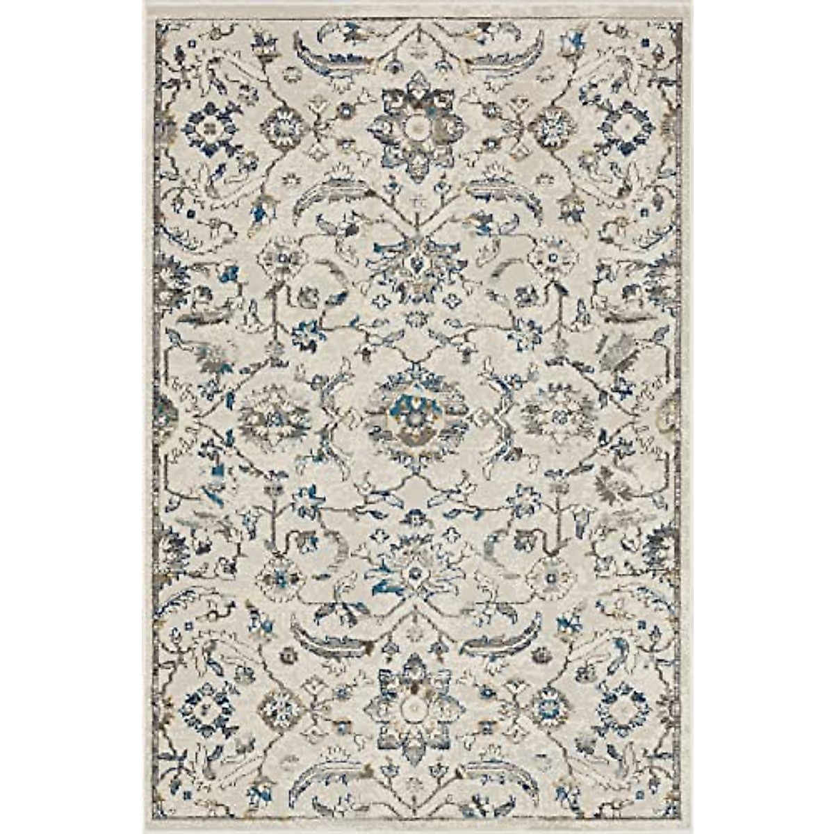 Mohawk Home Appleton Traditional Floral, Ornamental Royal Blue 5' 3" x 8' Area Rug Perfect for Living Room, Dining Room, Office